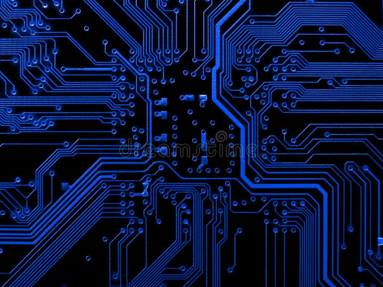 Blue motherboard stock photo. Image of microchip, computer - 3303188