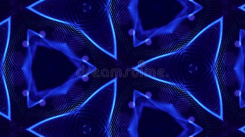 Blue Motion Design Background with Symmetrical Floral Pattern ...