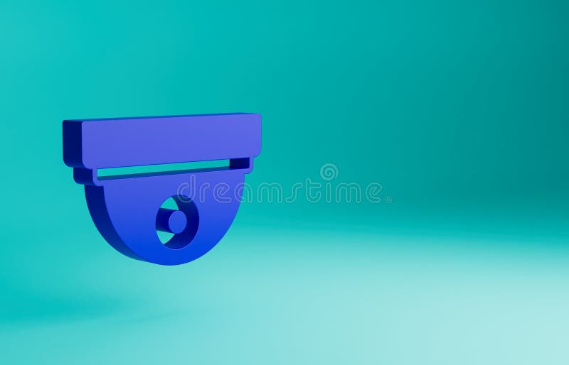 Blue Motion Sensor Icon Isolated on Blue Background. Minimalism Concept ...