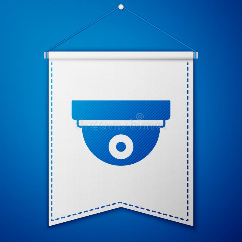 Blue Motion Sensor Icon Isolated on Blue Background. White Pennant ...