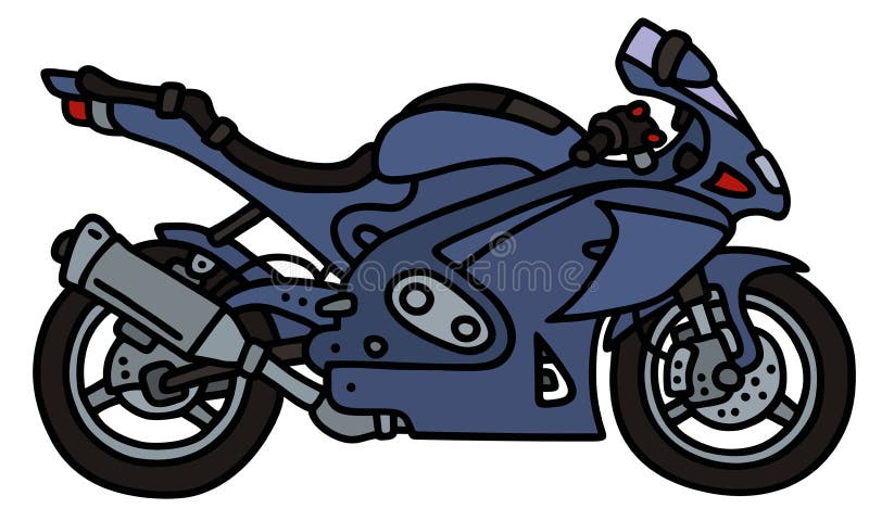 Blue motorbike stock vector. Illustration of vehicle - 59196621