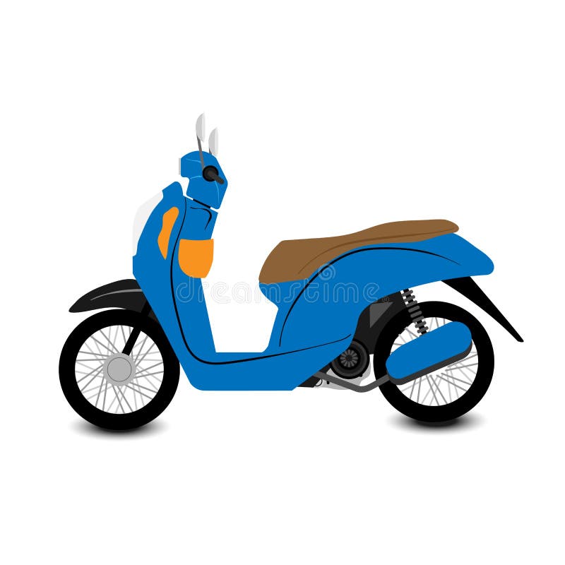 Blue motorcycle stock illustration. Illustration of bike - 209555966