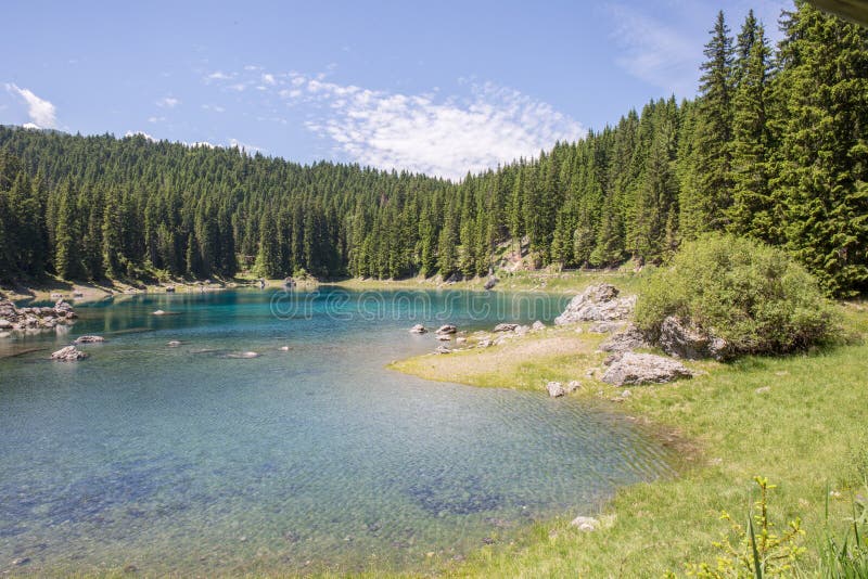 Blue mountain lake stock photo. Image of beautiful, peak - 96613614