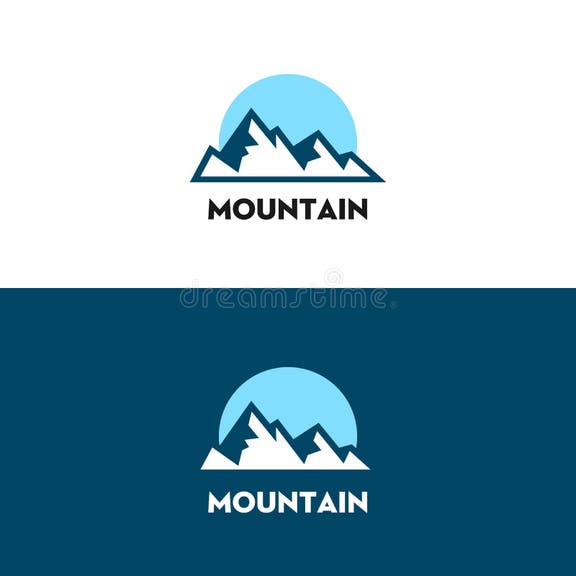 Blue Mountain Logo Vector Idea Stock Vector - Illustration of signage ...