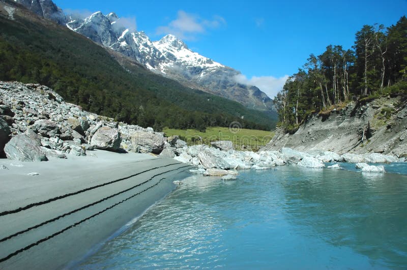 Blue mountain river stock photo. Image of clear, lifestyle - 3453598