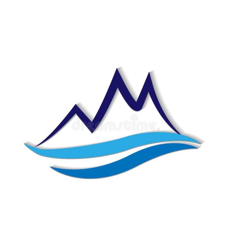 Blue Mountain Terrain Logo Icon Stock Vector - Illustration of identity ...