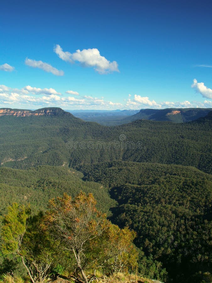 Blue Mountains Sunset, Australia Stock Image - Image of cliff, blue ...