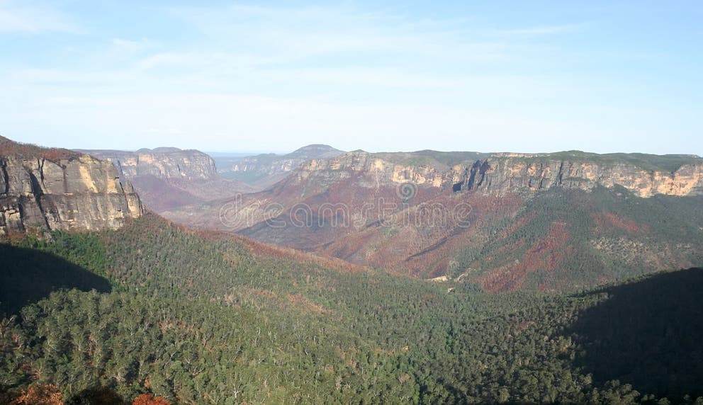 Blue Mountains after Bushfire. Australia. Stock Photo - Image of ...