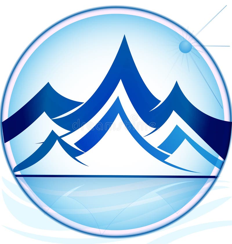 Blue Mountains Logo Icon Vector Template Stock Vector - Illustration of ...