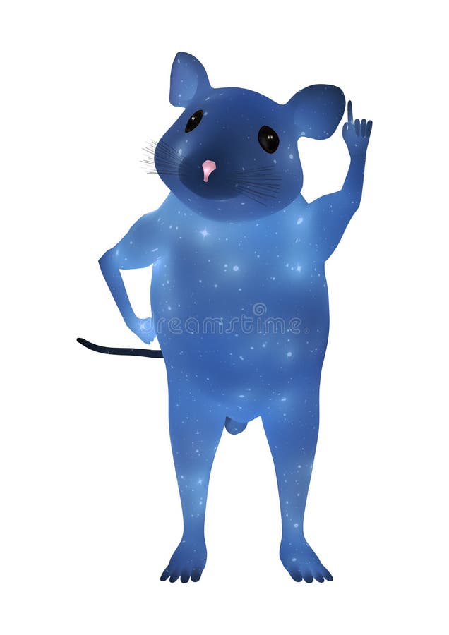 Blue Mouse stock illustration. Illustration of exercise - 51495926
