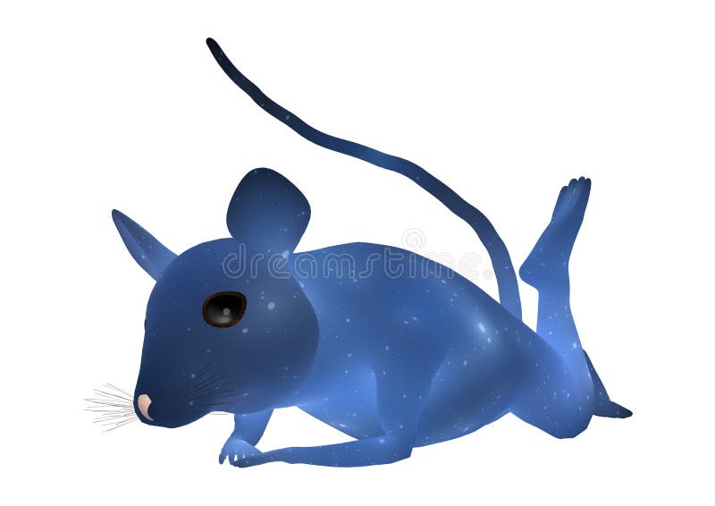 Blue Mouse stock illustration. Illustration of fairytale - 51495956