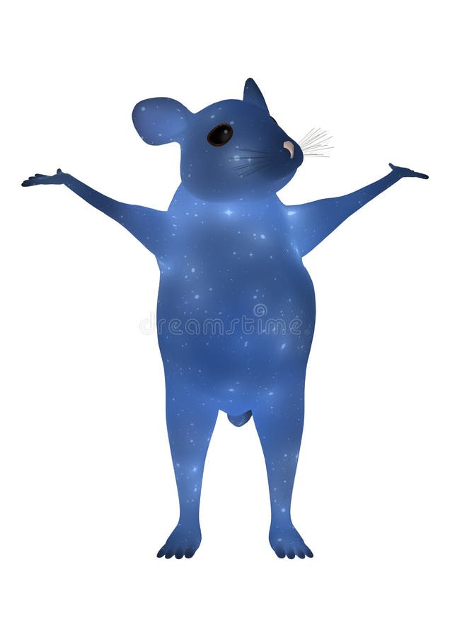 Blue Mouse stock illustration. Illustration of fairytale - 51495956