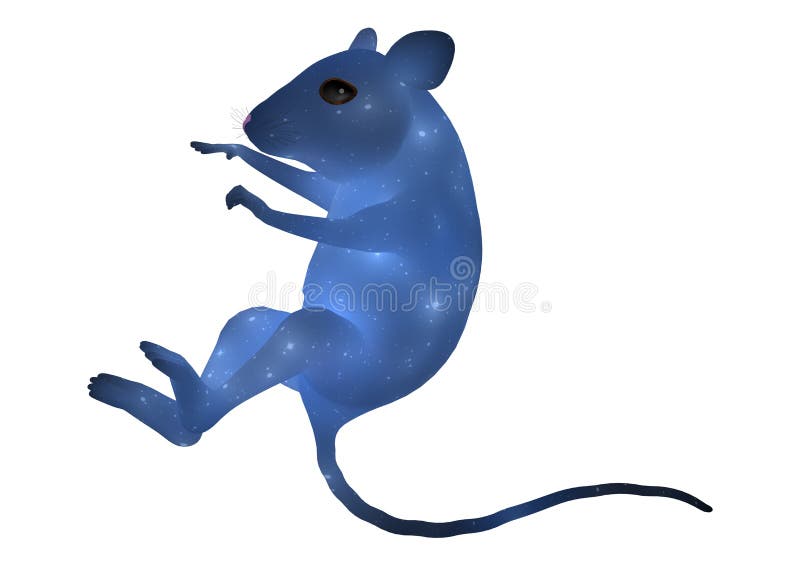 Blue Mouse stock illustration. Illustration of fairytale - 51495956