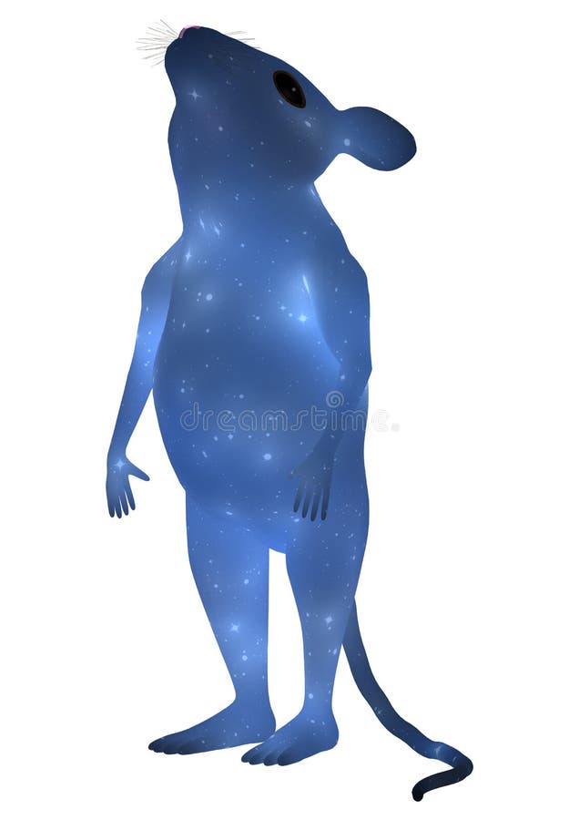 Blue Mouse stock illustration. Illustration of fairytale - 51495956