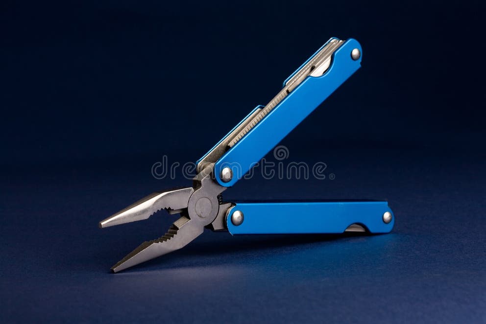 Blue Multi-Tool stock photo. Image of multi, equipment - 16296630