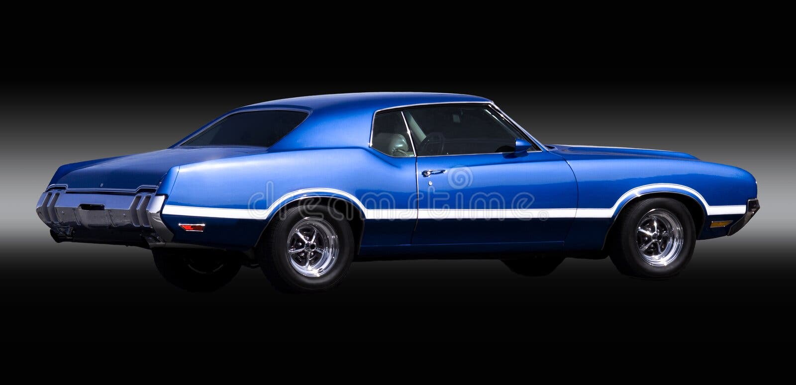 Blue American Muscle Car stock image. Image of isolated - 4585855