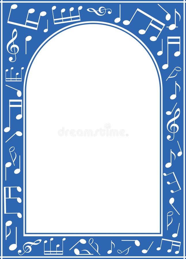 Round Frame Made of Colorful Music Notes Stock Vector - Illustration of ...