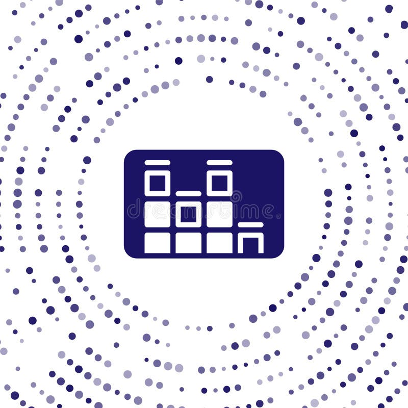 Blue Music Equalizer Icon Isolated on White Background. Sound Wave ...