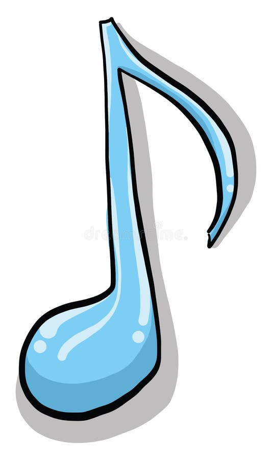 Blue Music Note , Illustration, Vector Stock Vector - Illustration of ...