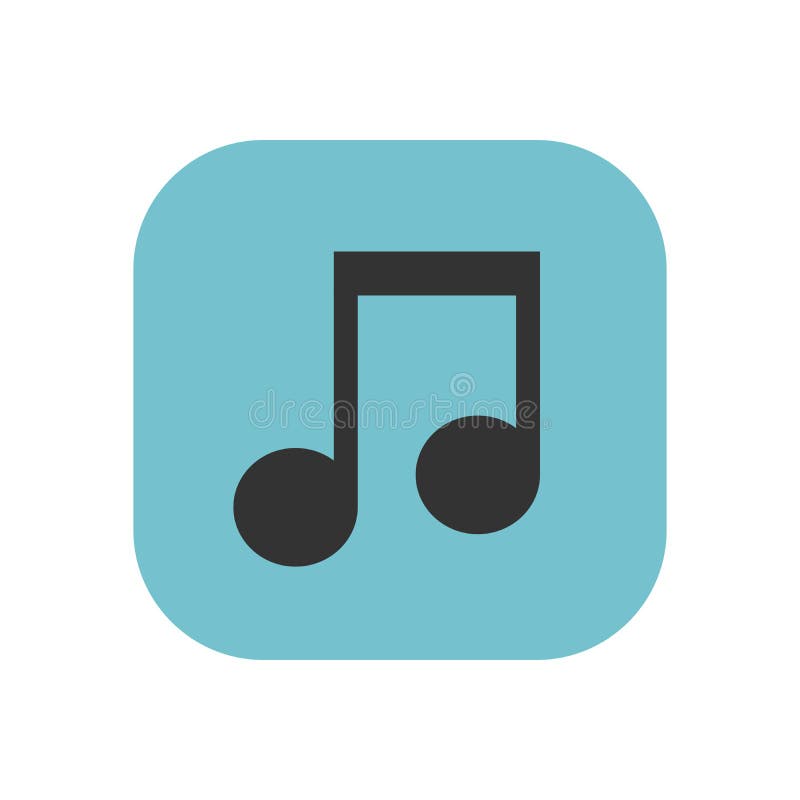 Blue Music Note Symbol - Icon Stock Illustration - Illustration of ...