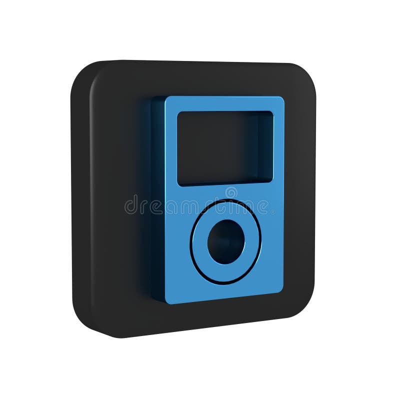 Blue Music Player Icon Isolated on Transparent Background. Portable ...