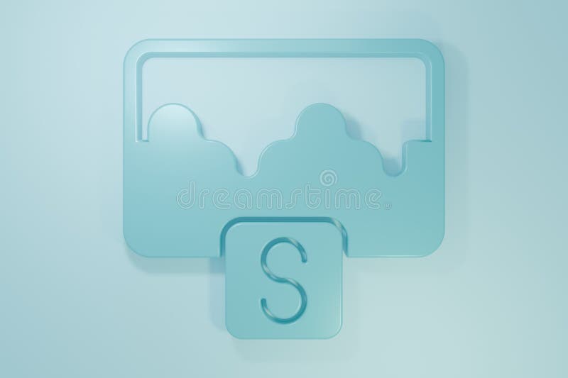 Blue Music Wave Equalizer Icon Isolated on Blue Background. Sound Wave ...