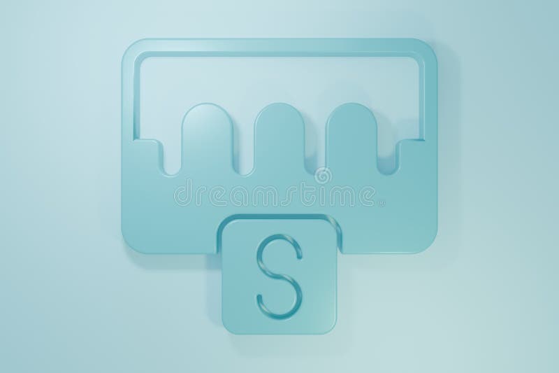 Blue Music Wave Equalizer Icon Isolated on Blue Background. Sound Wave ...