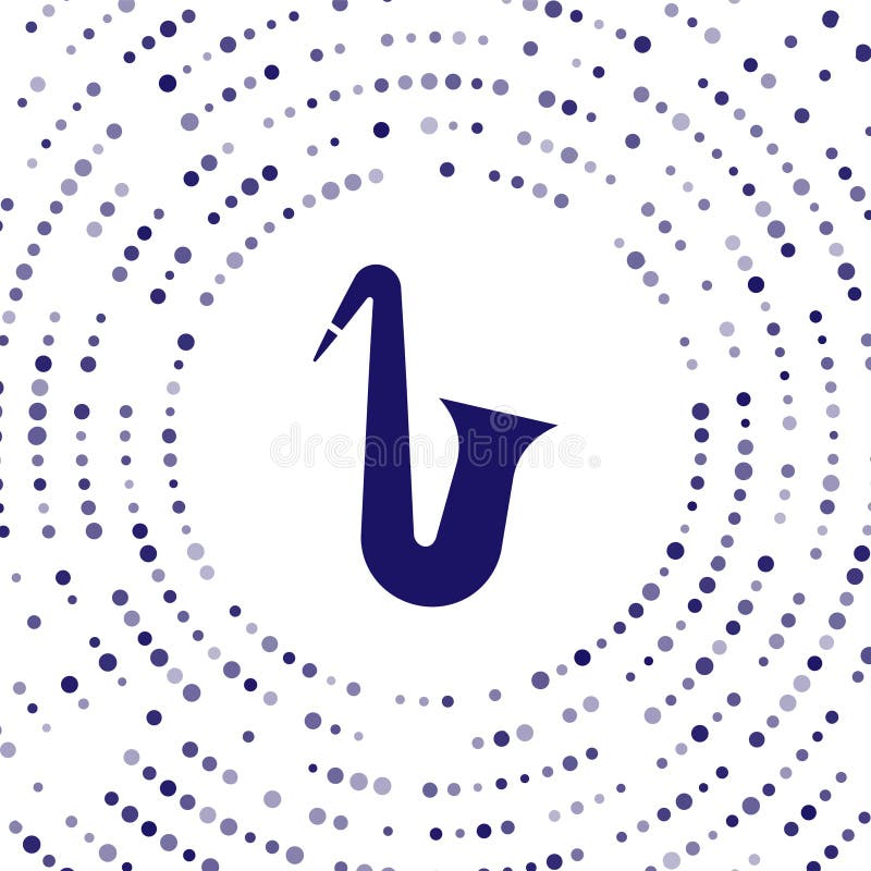 Blue Saxophone and Piano Keys in the Form of Fingers Stock Illustration ...