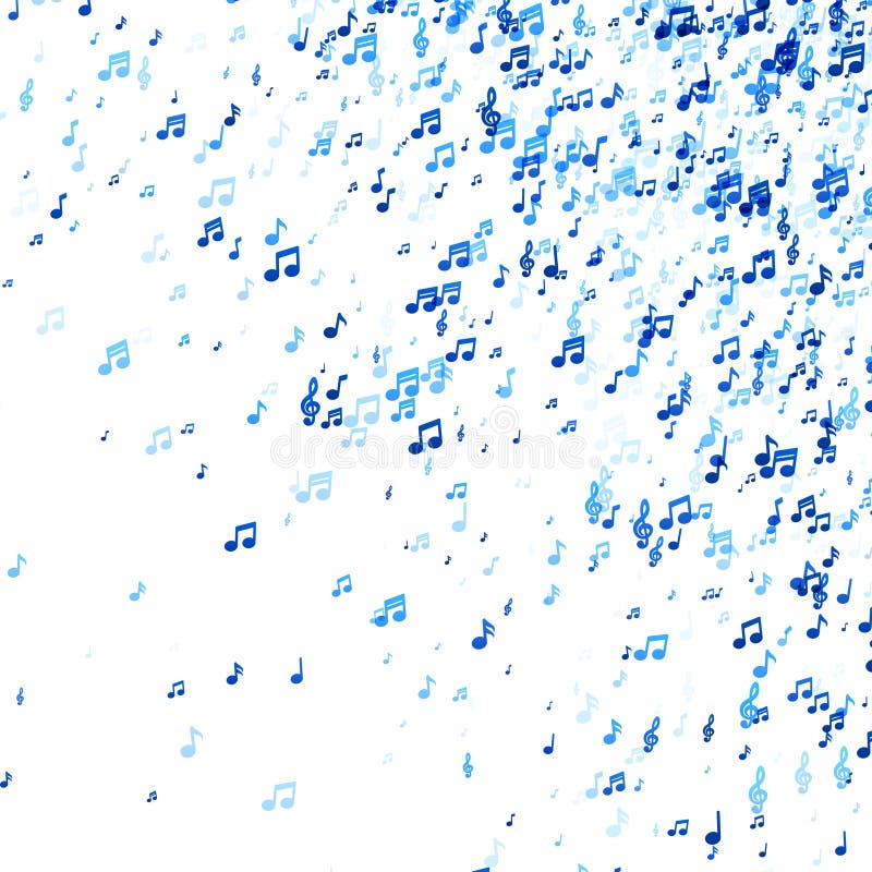 Blue Musical Notes on White Stock Vector - Illustration of light ...