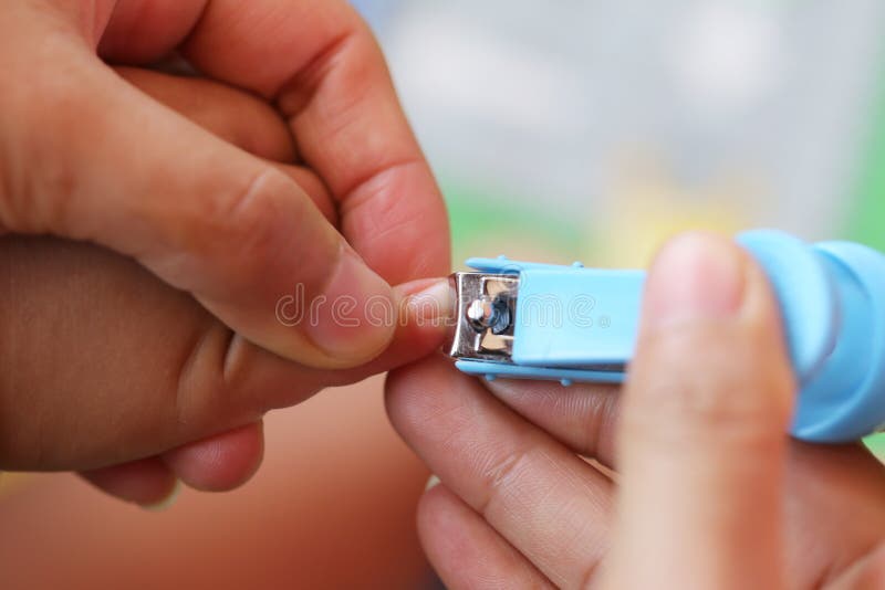Blue Nail clipper. stock image. Image of clipper, injured - 84505639
