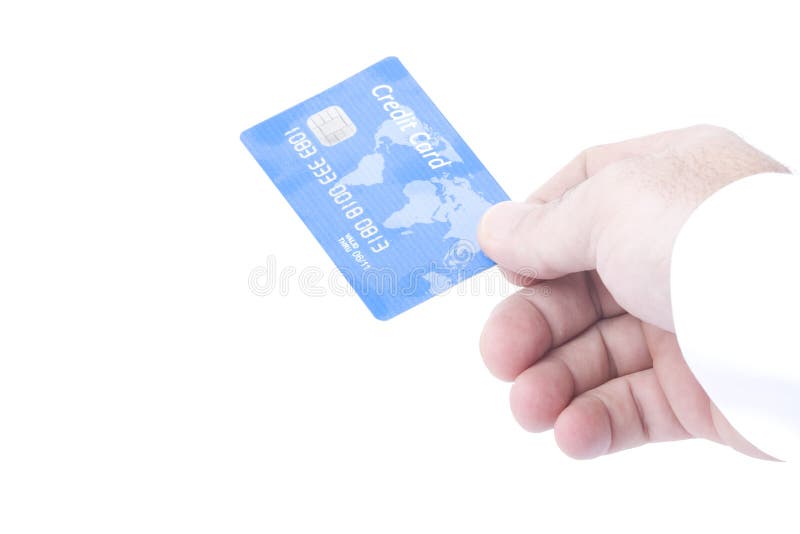 Blue nameless Credit card stock photo. Image of credit - 25009562