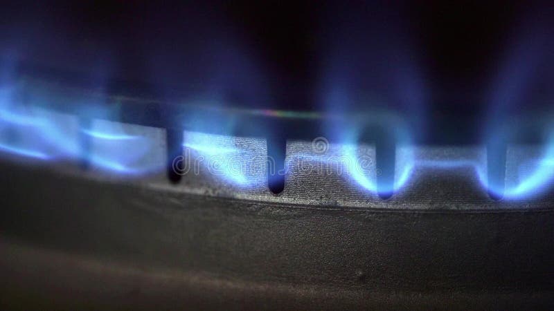 Blue Natural Gas Fire Flame Stock Video - Video of heat, glow: 46700809