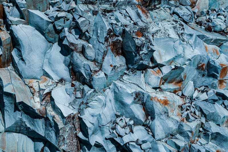 Blue natural rock texture, stock image. Image of landscape - 253755917
