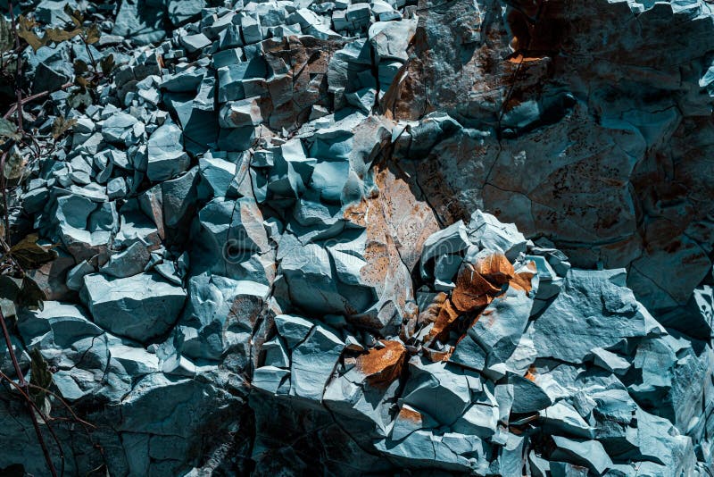 Blue natural rock texture stock photo. Image of landscape - 253755936
