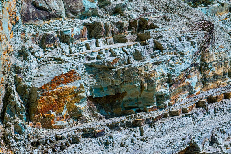 Blue natural rock texture stock photo. Image of geology - 253756012