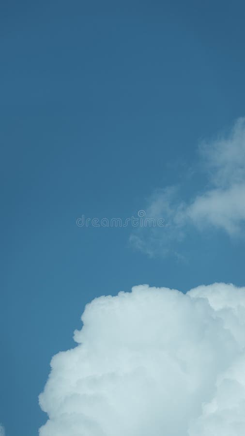 Blue Nature Sky Background and Clouds. Beautiful White Cloud on Clear ...
