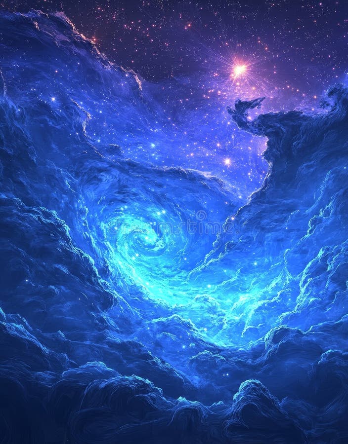 Blue Nebula and Stars Form a Cosmic Scene that is Truly Breathtaking ...