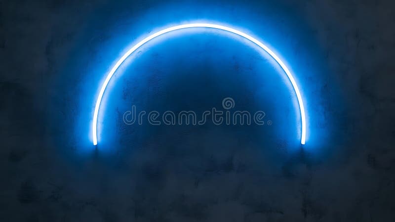 Blue Neon Arc Light Dark Wall Stock Photos - Free & Royalty-Free Stock ...