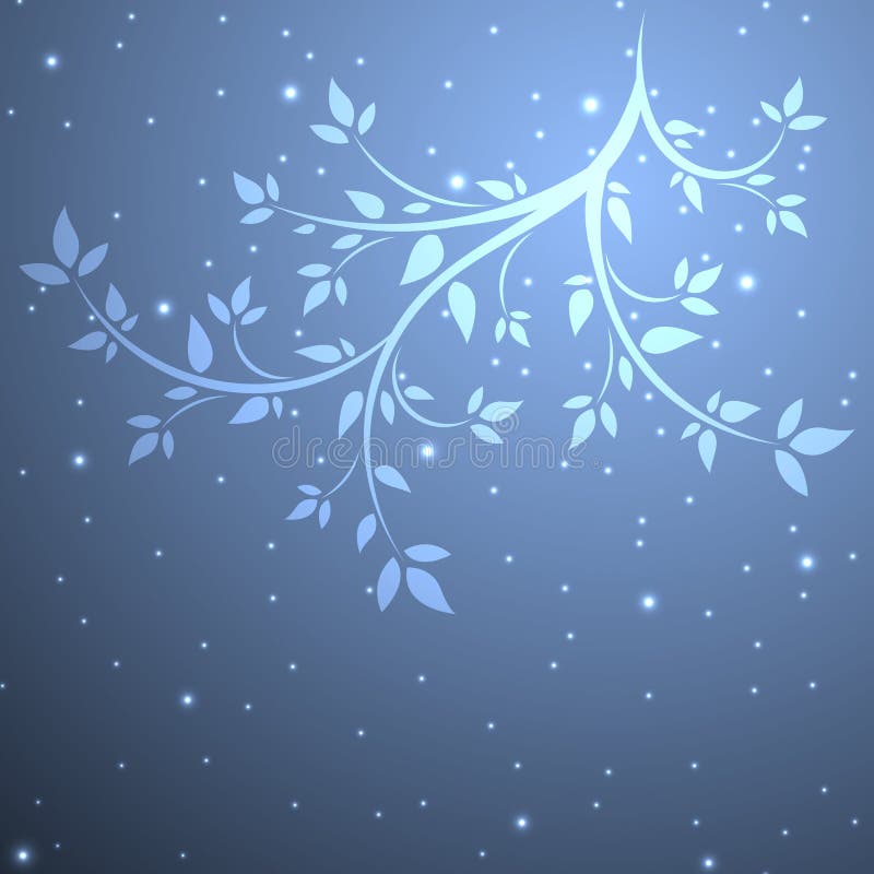 Blue neon branch stock vector. Illustration of cold, deciduous - 59167038