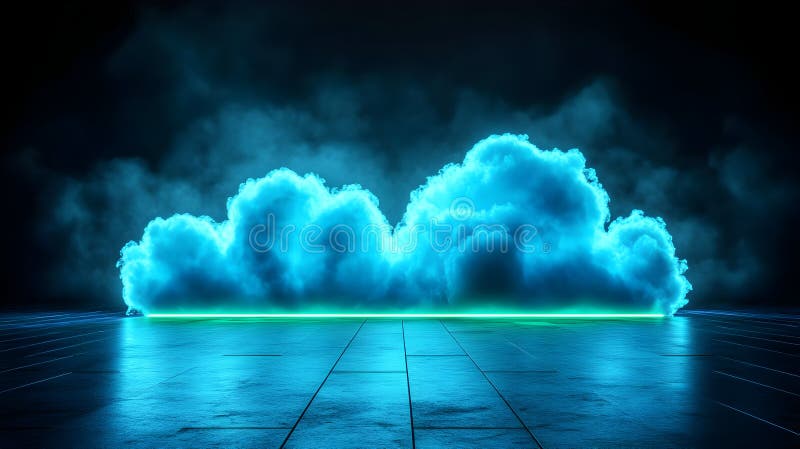 Neon Cloud 3d Render Stock Illustrations – 2,321 Neon Cloud 3d Render ...