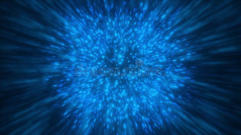 Blue Neon Core Spreading and Consuming Space Energy with Moving ...