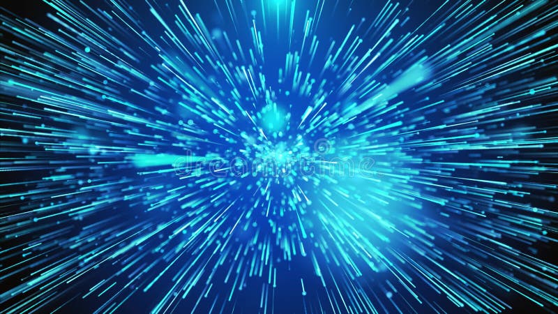 Blue Neon Data Flow Zoom in To Technology Seamless Loop Background ...