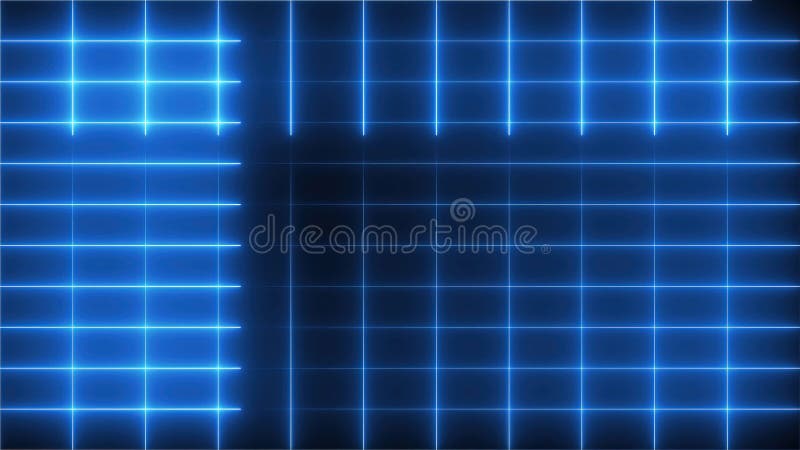 Blue neon grid stock illustration. Illustration of digital - 309085382