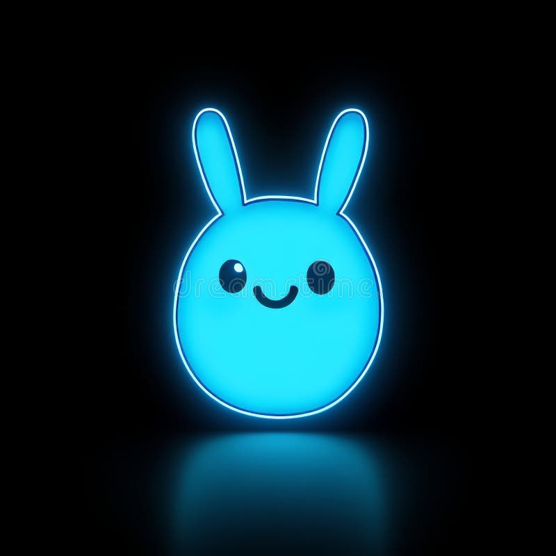 A Blue Neon Icon of an External Hard Drive or Flash Drive, Displaying ...