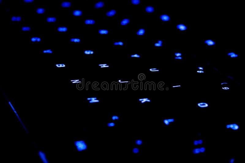 Blue Neon Keyboard Picture. Image: 624375