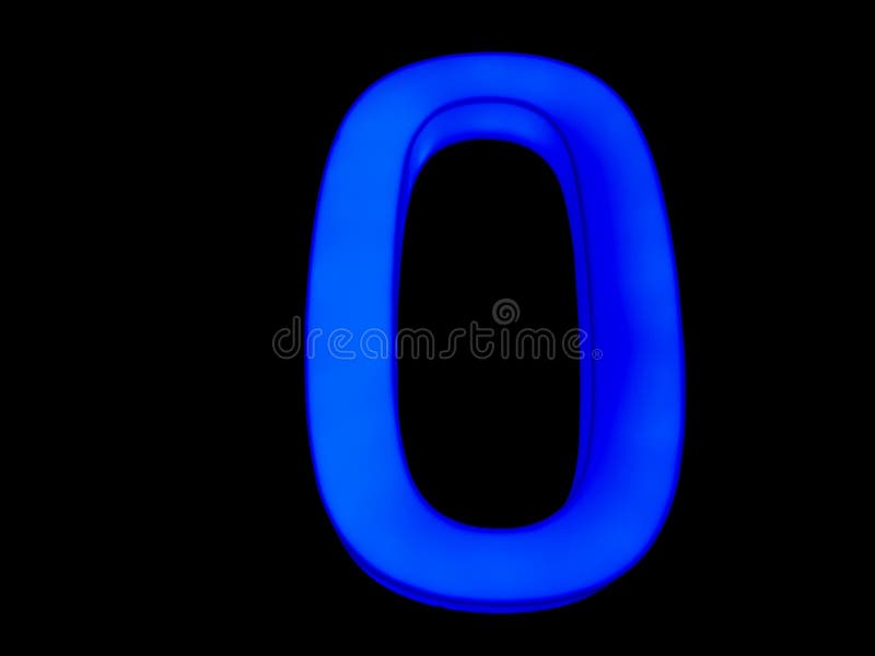 Blue neon letter O stock image. Image of background - 164832893
