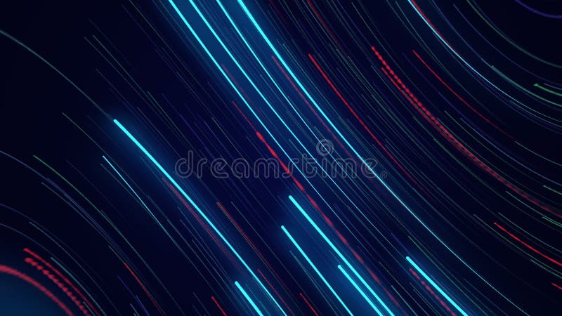 Blue Neon Light Abstract Visual Geometry Motion Graphic Technology ...