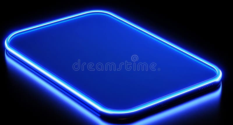 A Blue Neon Light Frame that Looks Realistic, Ideal for Contemporary ...