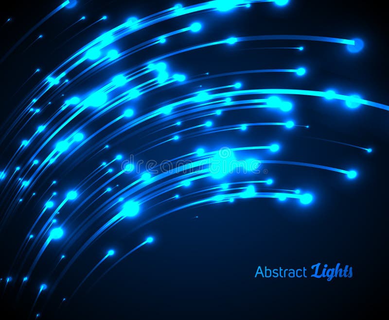 Blue neon light rays stock vector. Illustration of stars - 53003536