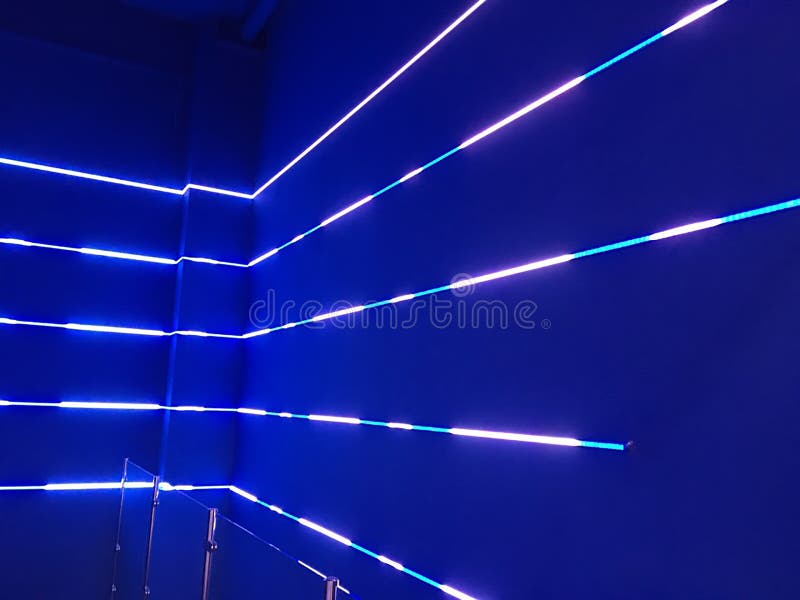 Blue neon lights stock illustration. Illustration of wallpaper - 126266888